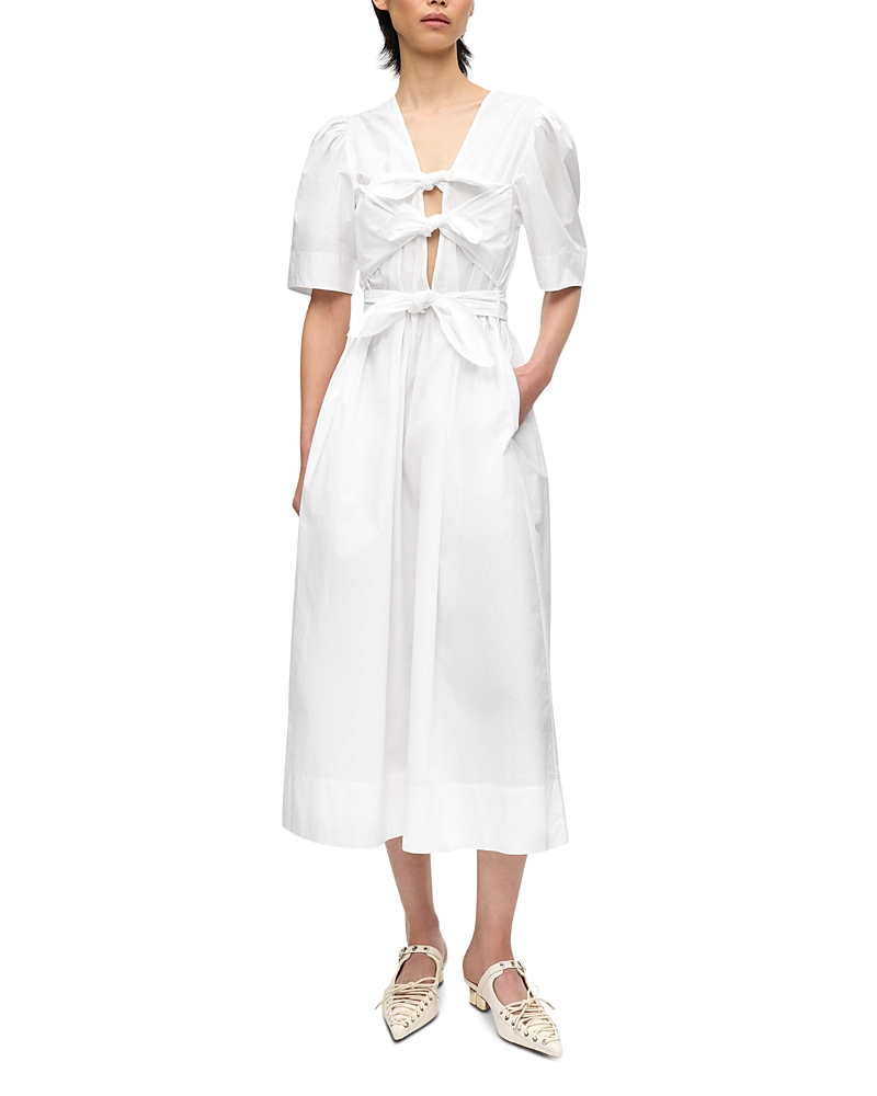 GANNI Ganni Stretch Cotton Midi Dress